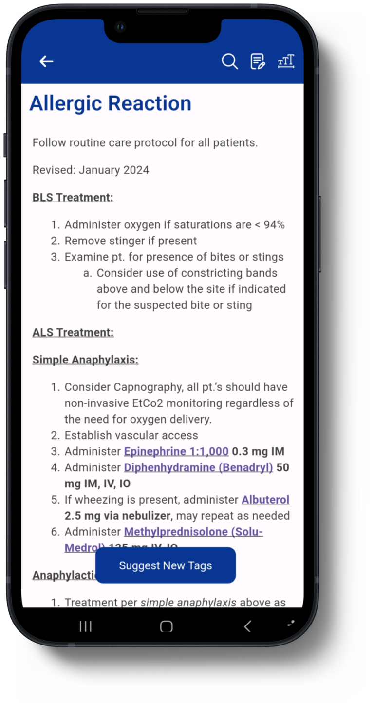 EMS Dev Solutions | EMS Protocols To-Go App for Android & iOS