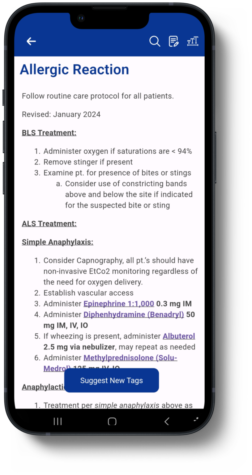 EMS Dev Solutions | EMS Protocols To-Go App for Android & iOS